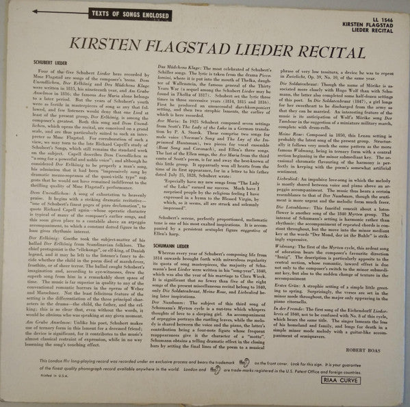 Buy Kirsten Flagstad, Franz Schubert, Robert Schumann, Edwin McArthur ...
