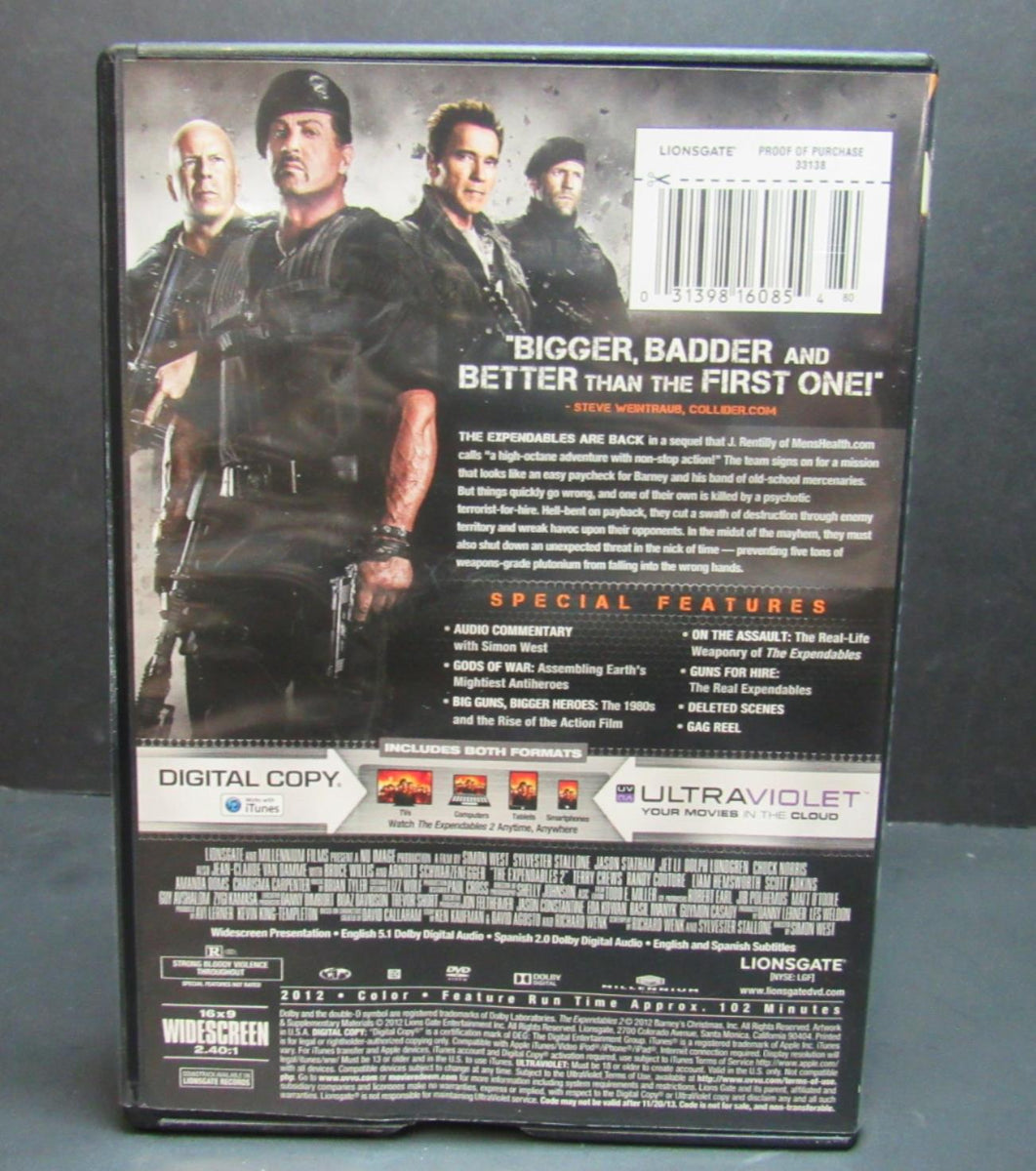 The Expendables 2 (DVD) Sylvester Stallone, Liam Hemsworth, Randy Cout ...